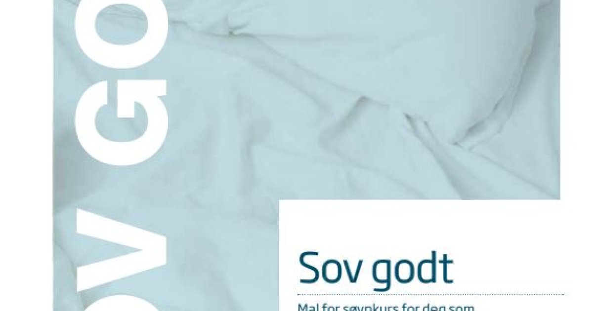 Sov godt – materiell om søvn for frisklivssentralene - Helsedirektoratet